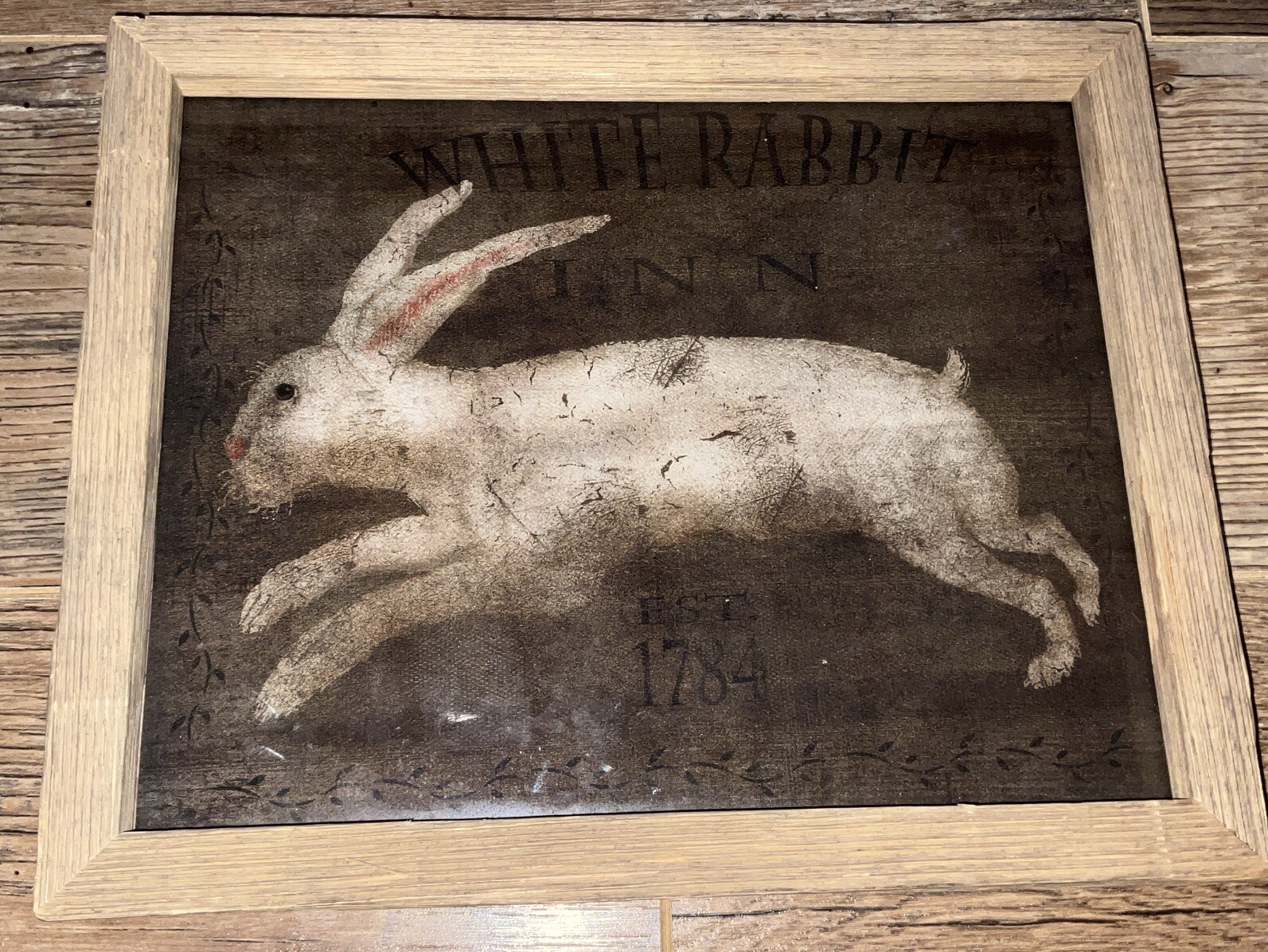 Vintage Rabbit Picture Framed White Rabbit Inn 11x9” | eBay