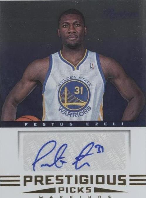 2012-13 Prestige - Prestigious Picks Signatures Festus Ezeli #74 (AU ...