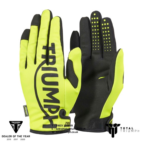 GENUINE Triumph Racing Yellow MX Gloves 2025 NEW Enduro Off Road TF 250 ...