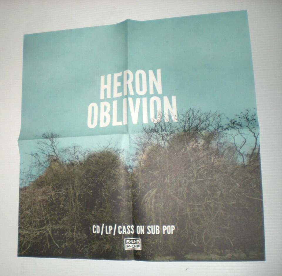 POSTER by HERON OBLIVION promo on sub pop recs Original for the band ...