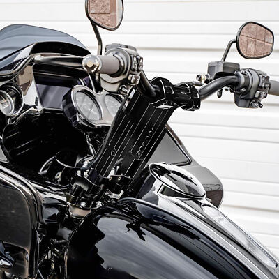 Black 6" 8" Adjustable Handlebar Risers For Harley Dyna Fat Bob Street ...