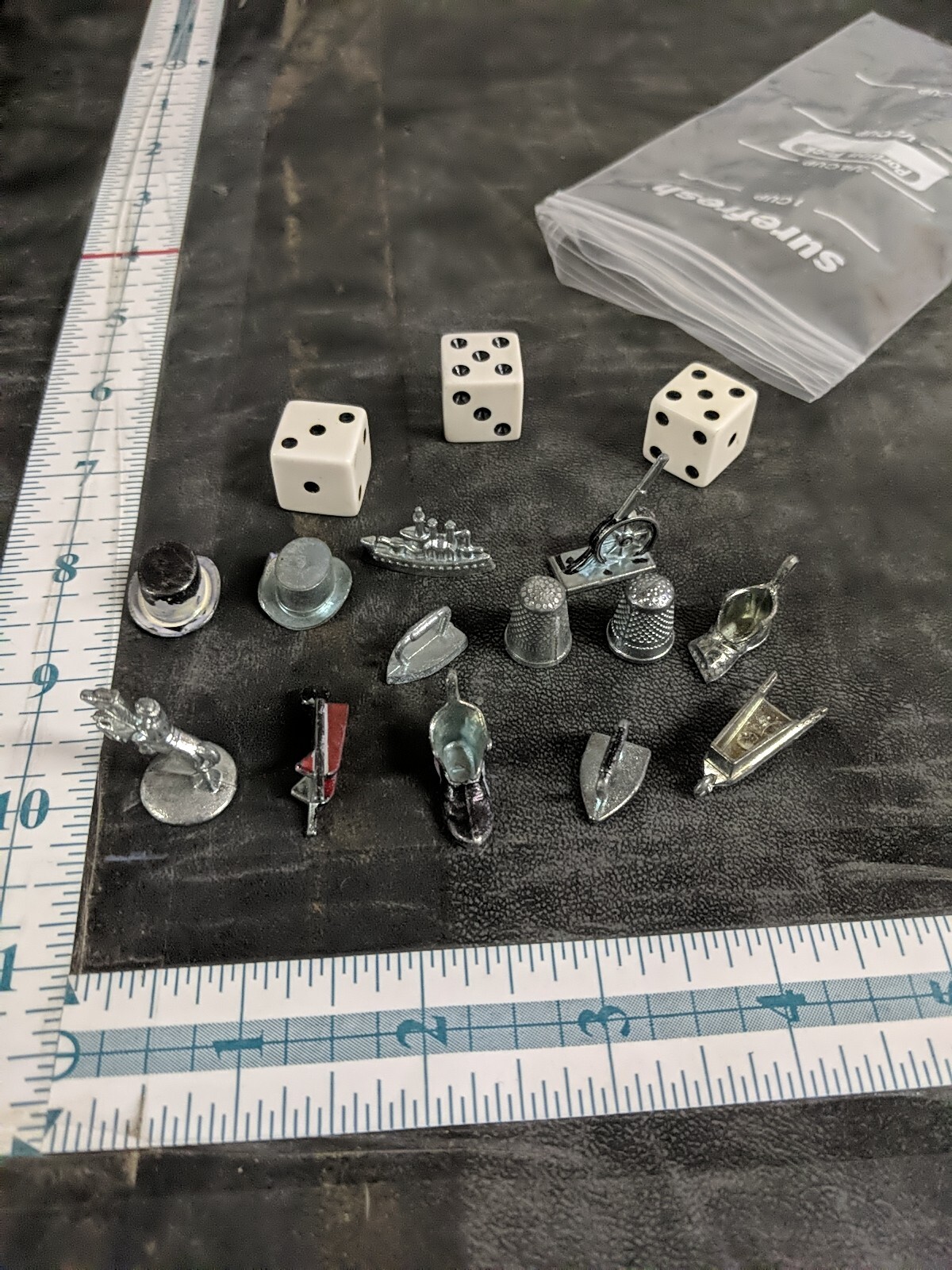 VTG Lot of 13 Original Monopoly Metal Game Token Pieces Bonus 3-Dice | eBay