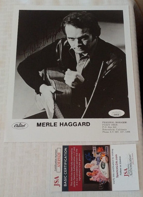 MERLE HAGGARD Autographed Signed 8x10 Promo Photo Country Music JSA ...