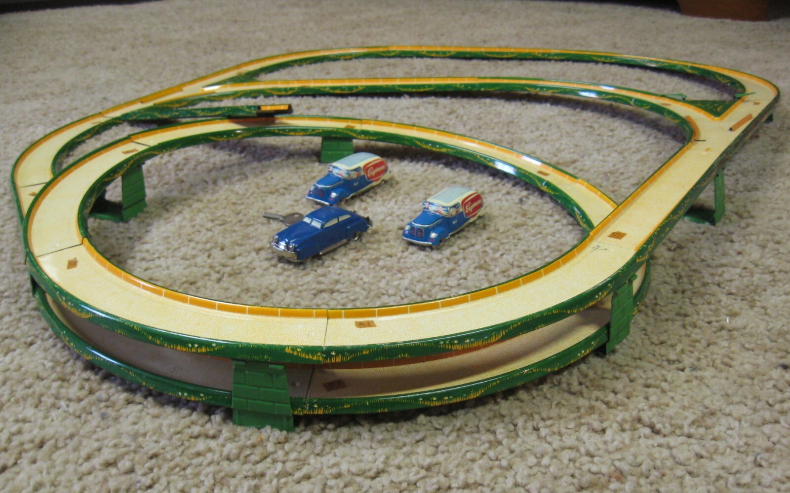 1950's Vintage TIPPCO US Zone Germany TIN TOY WINDUP RACE CARS SET w ...