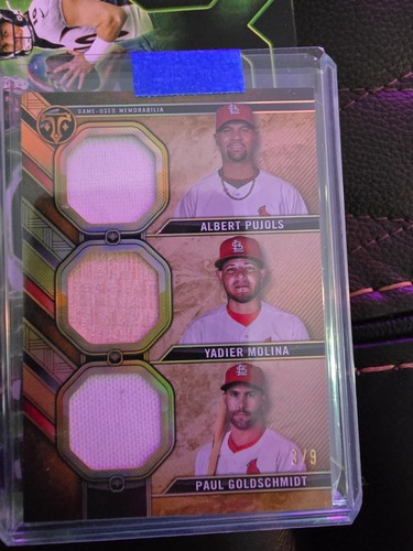 2024 Topps Triple Threads Triple Relic- Pujols, Molina, Goldschmidt /9 ...