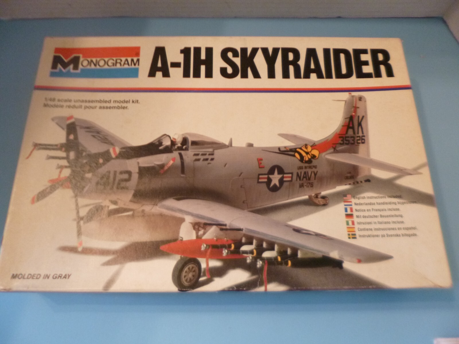 MONOGRAM 1/48 A-1H SKYRAIDER #5419 YEAR 1980 | eBay