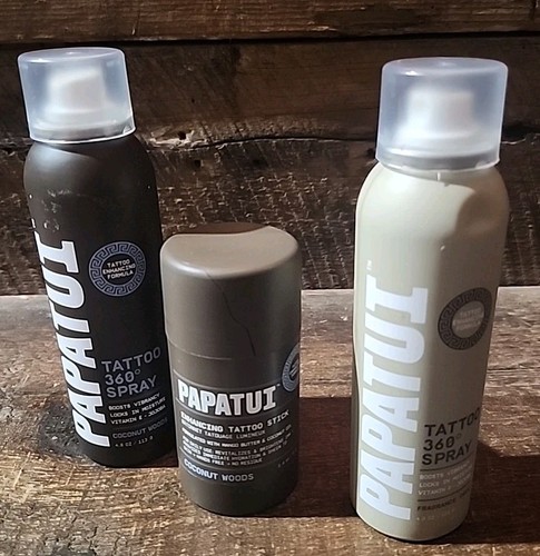 PAPATUI Enhancing Tattoo Spray And Stick from "The Rock" New All 3! Lot ...