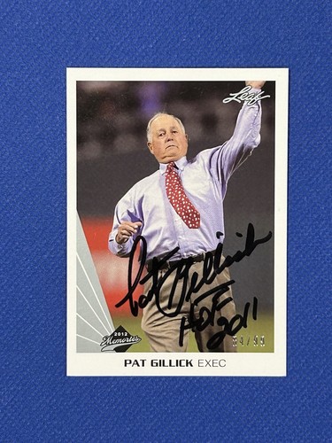 Pat Gillick Signed 2012 Leaf Autograph Auto #568 Memories Card Mlb ...