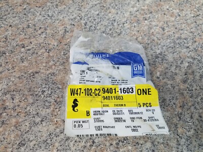 QTY 2 NEW Genuine GM 94011603 SEAL, Thermostat bypass pipe oring | eBay
