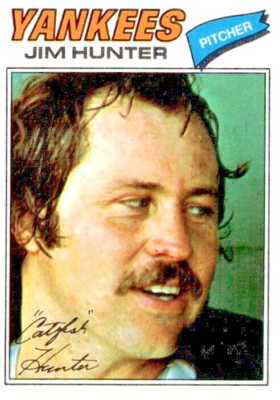 1977 Topps #280 Jim Catfish Hunter Baseball Card New York Yankees Near ...