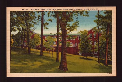 POSTCARD : NORTH CAROLINA - MARS HILL NC - MARS HILL COLLEGE MELROSE ...