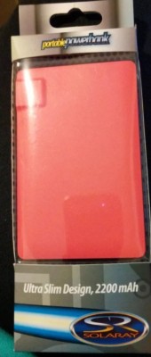 PORTABLE POWER BANK ULTRA SLIM DESIGN 2200MAH SOLARAY SMARTPHONE CELL ...