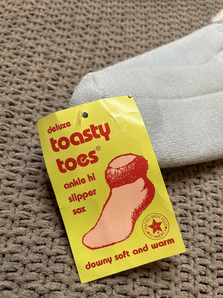VTG Socks Duraspun Acrylic NOS Toasty Toes Downy Soft Ankle Low Cut ...