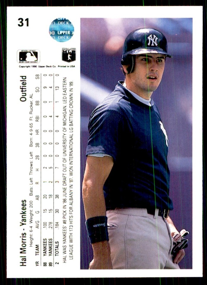 1990 Upper Deck Hal Morris Baseball Cards #31 | eBay