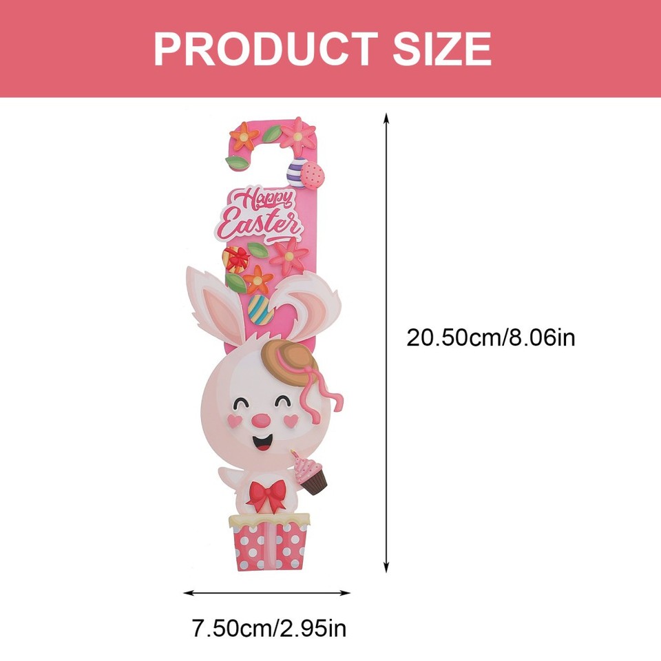 4 Sets Paper Door Handle Ornament Easter DIY Doorknob Hanger Pendants ...