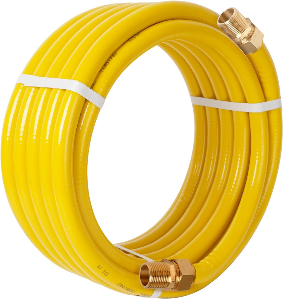 70Ft 1/2 Inch Flexible Gas Line Tubing Kit with Fittings for NG or ...