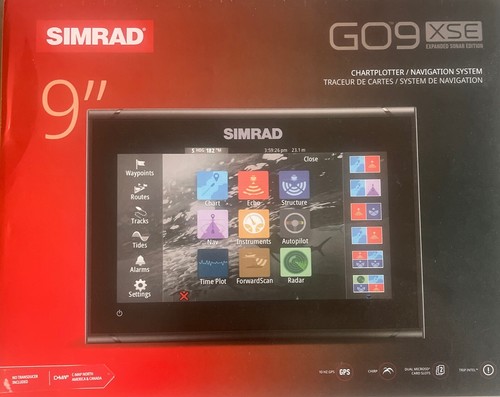 Simrad GO9 XSE Fishfinder Chartplotter w/HDI Transducer and CMAP ...