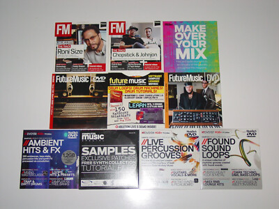Lot of 10 Sample CDs DVDs: Fruity Loops, Ableton, Pro Tools Wavs, Bass ...