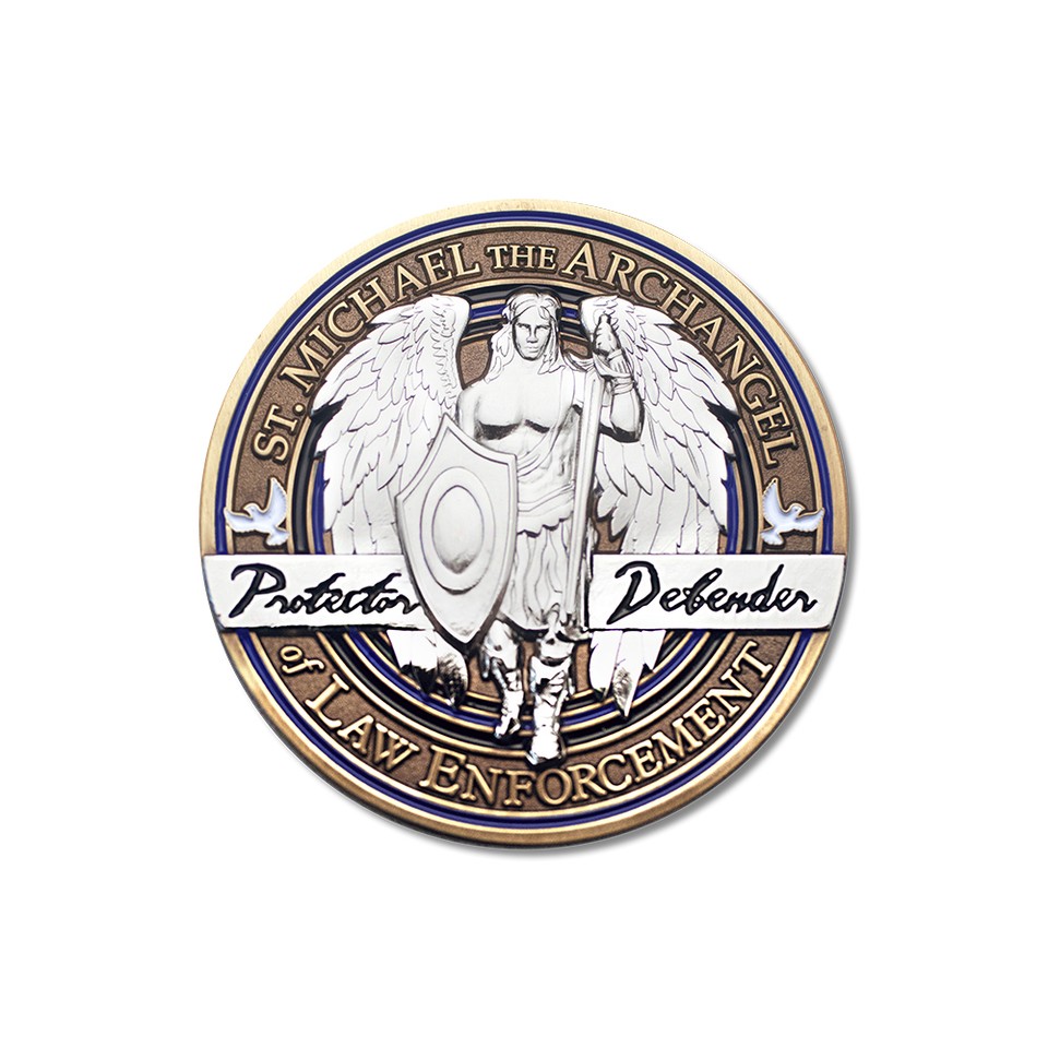 Law Enforcement Brotherhood Challenge Coin · Saint Michael Coin ...