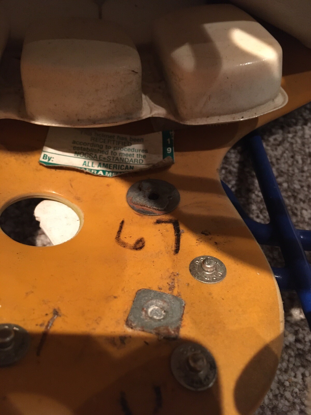 Genuine Game Worn London Monarchs American Football Helmet worn by ...