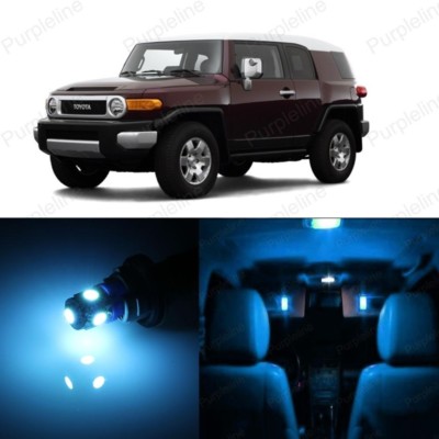 8 x Ice Blue LED Interior Lights Kit For 2007 - 2014 Toyota FJ Cruiser ...
