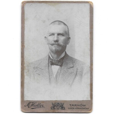 Vintage Polish Man CDV Photo Tarnów Poland M Huttera 1899 Portrait ...