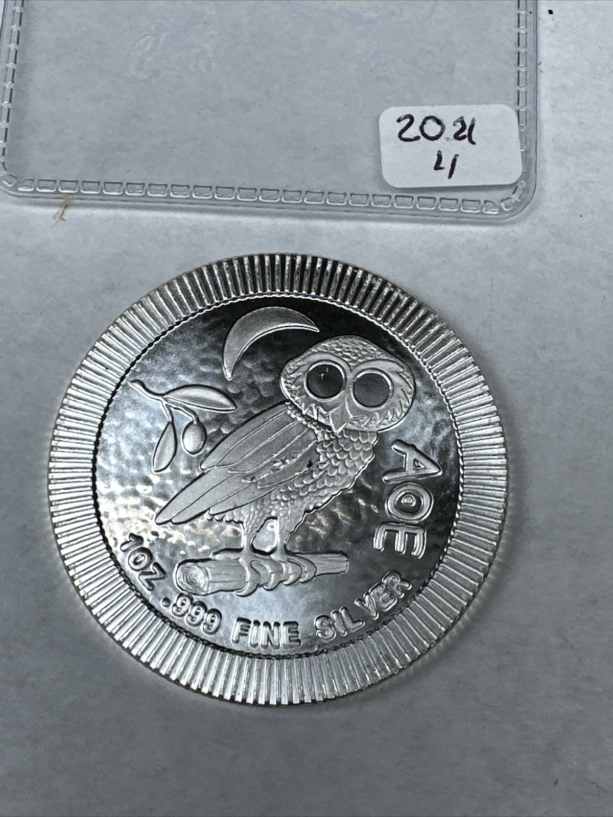 1 oz Silver Coin 2021 Niue $2 BU AOE Athena Owl Stackable .999 Fine 4 ...