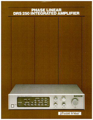 Phase Linear DRS 250 Amplifier Dealer Data / Spec Sheet Brochure ...