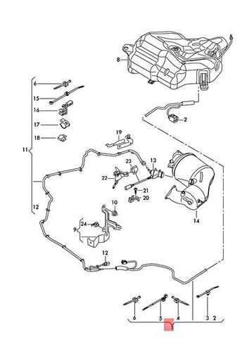 Genuine AUDI Q5 8RB Metering Line For Reducing Agent Injector ...