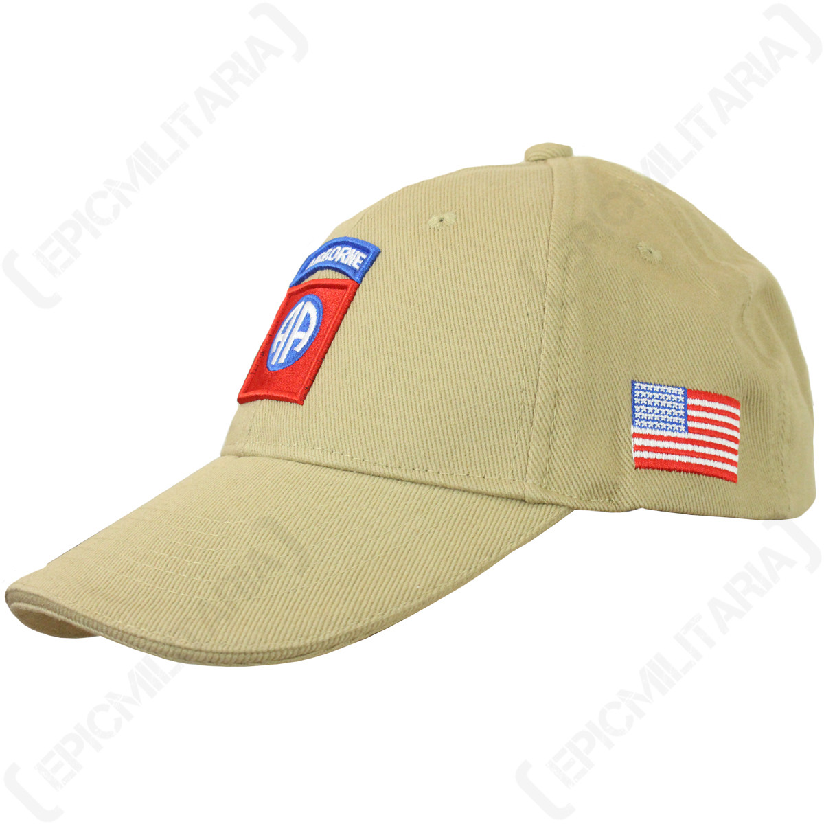 BROWN US WW2 82ND AIRBORNE LOGO BASEBALL CAP -ONE SIZE | eBay