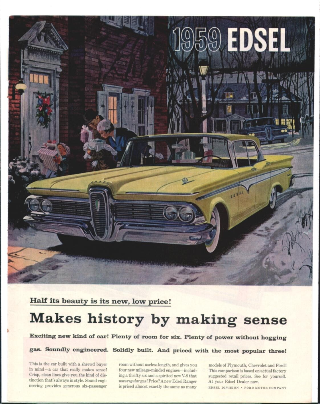 1959 EDSEL Original Vintage Color Auto Promo Ad | eBay
