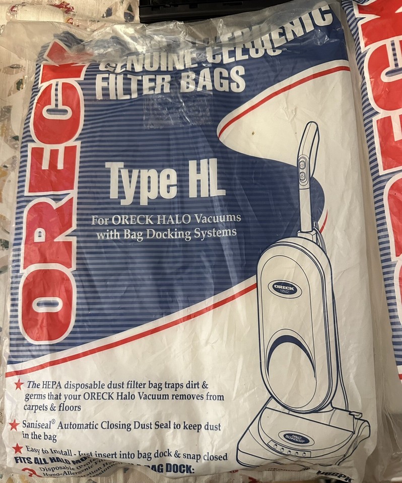 13 Bags Oreck Hypo-Allergenic Celoc Filter Vacuum Bags Type HL, For ...