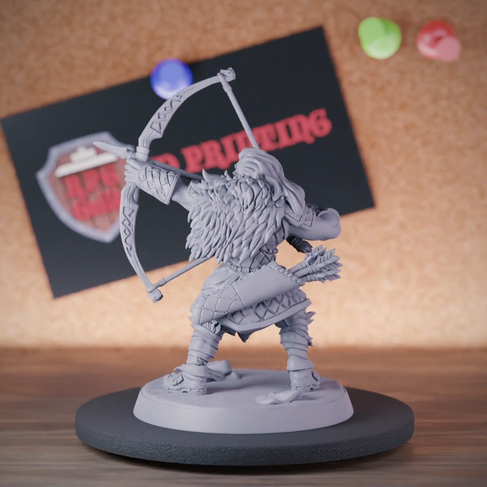 Northman Female Ranger Miniature Viking Mini Dungeons and Dragons Mini ...