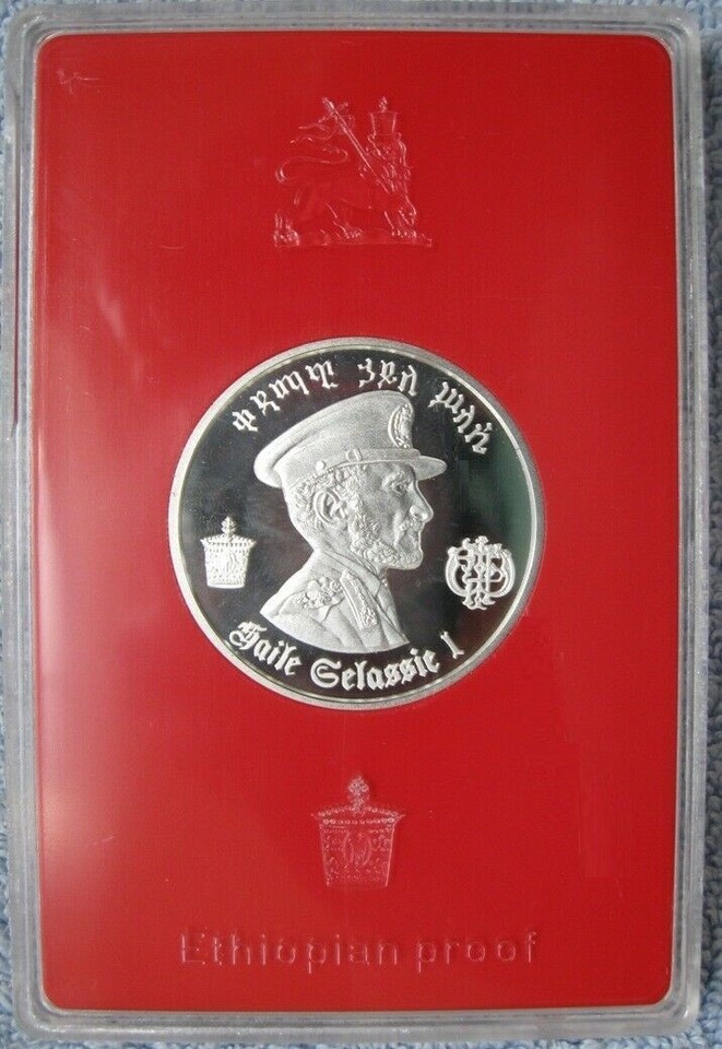 1972 (EE1964) ETHIOPIA - 5 BIRR /5 DOLLARS - HAILE SELASSIE - .8 Oz ...