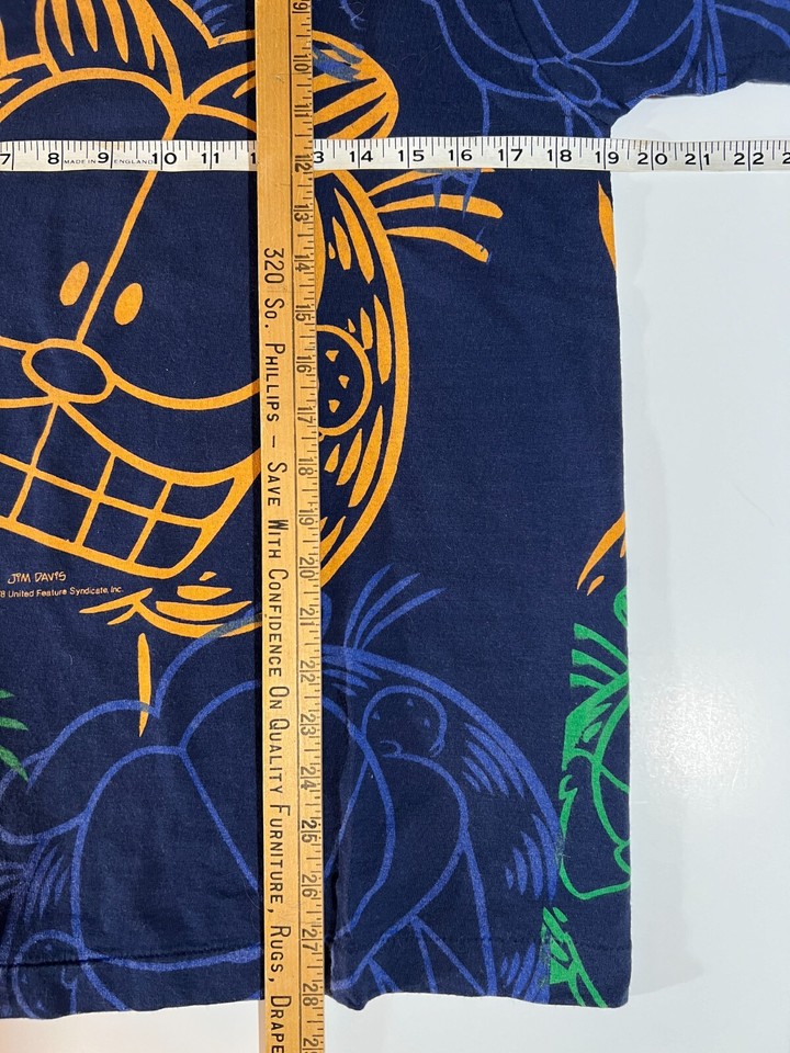 Vintage Jim Davis T Shirt All Over Print Men's Sz Medium Garfield 1978 ...