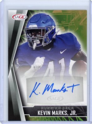 2022 Sage Hit Kevin Marks Jr Rookie Autograph - Buffalo University ...