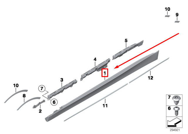 Driver Left Rocker Panel Moulding 2.0l 51777312751 Fits 17 BMW 320i OEM ...