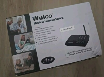 New. Wuloo Wireless Home Intercom System 2 Pack Model: WL-666 - FM ...