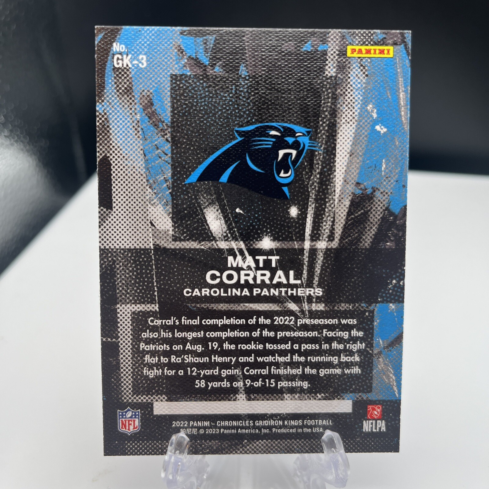 2022+Panini+Chronicles+-+Gridiron+Kings+%23GK-3+Matt+Corral+%28RC%29 ...