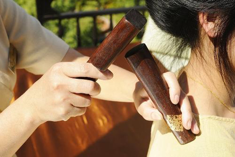 Tok Sen with Percussion Stick Set Hammer Massage Wood Muscle Toksen ...