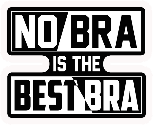 2 x No Bra Is The Best Bra - Novelty Car Bumper Window Funny Sticker ...