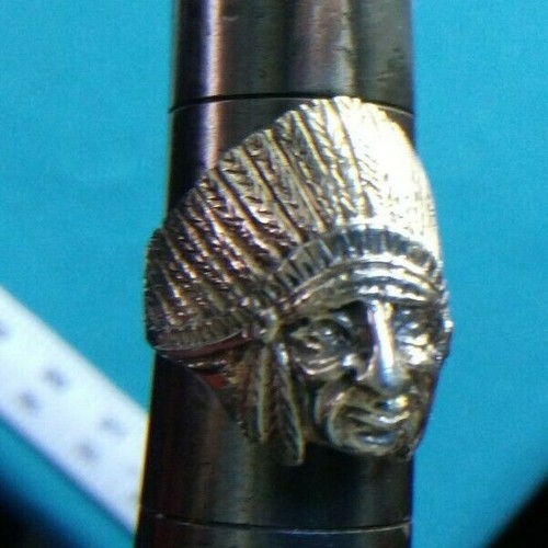 Native American Sterling Silver Indian Head Ring Size 11 #5195 | eBay