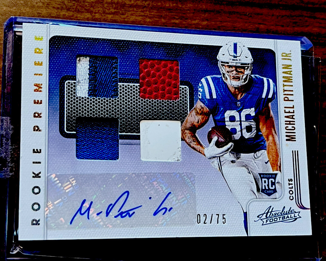 Michael Pittman Jr 2020 Absolute QUAD RC AUTO #d / 75, Indianapolis ...