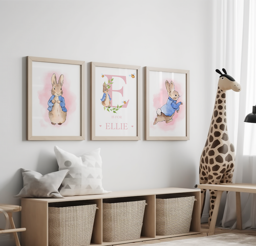 Peter Rabbit Nursery Wall Art Prints, Peter Rabbit Nursery Decor - Set ...