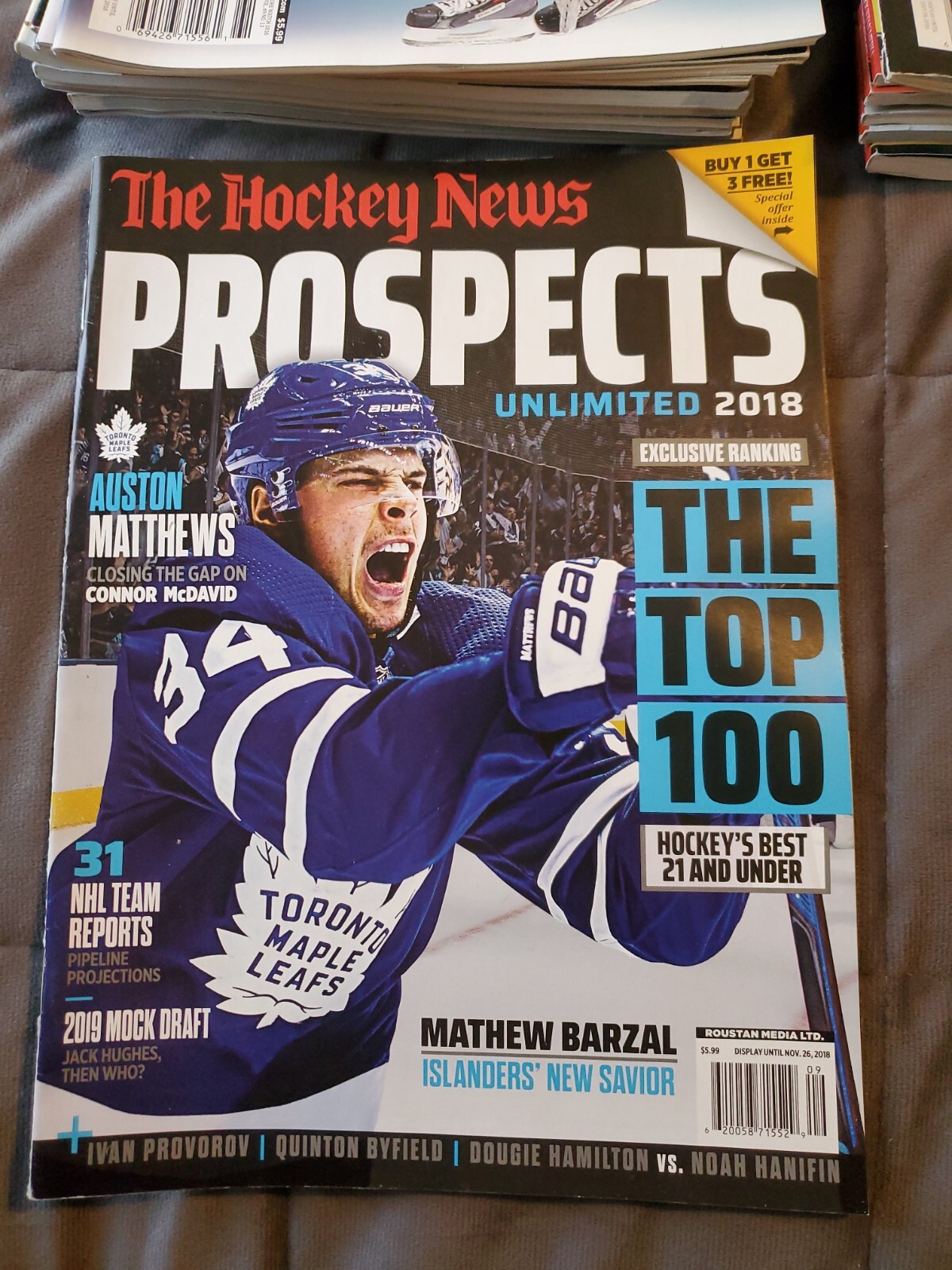 The Hockey News Magazine 2018 Prospects Unlimited Matthews Toronto ...
