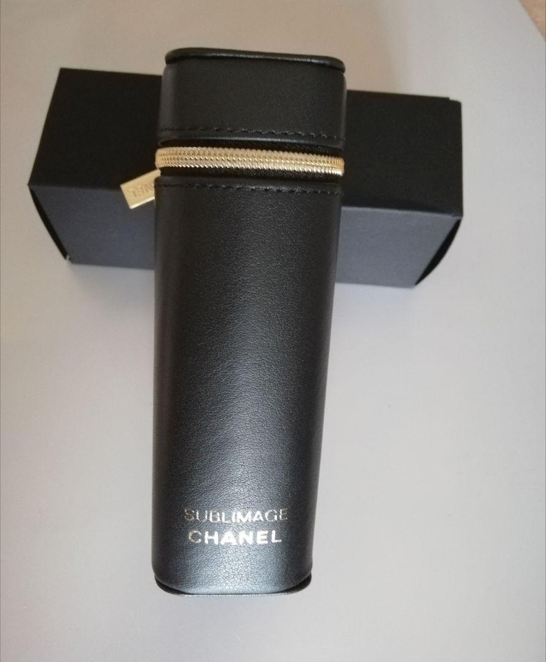 CHANEL Sublimage Beaute Cosmetic Makeup box Pouch BLACK GOLD w/ gift ...