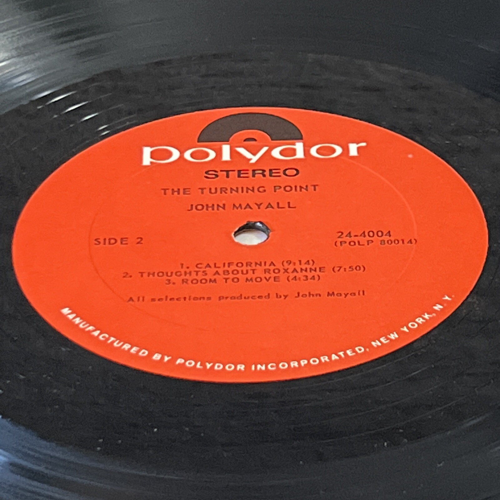 John Mayall - The Turning Point - 1969 Polydor Vinyl LP Record Album 24 ...