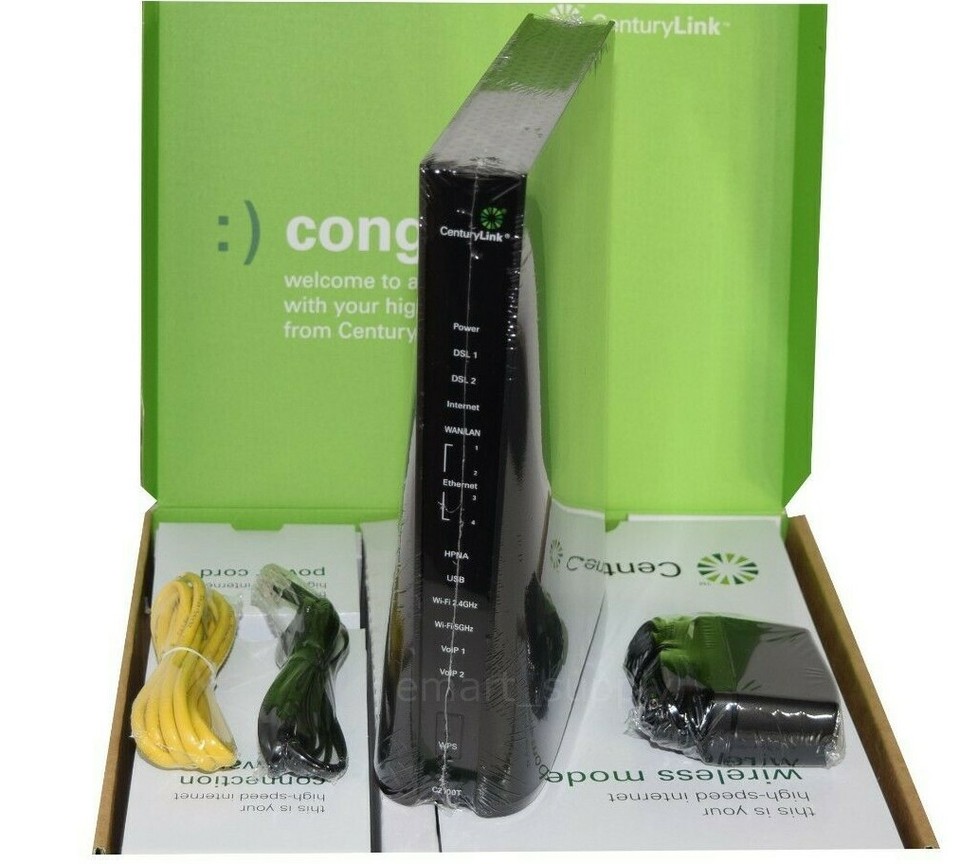 CenturyLink Technicolor C2100T DSL Fiber Wi-Fi VDSL2 Modem Router 802 ...