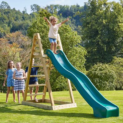 Rebo Wooden Garden Free Standing Slide with 10ft Water Slide | eBay UK
