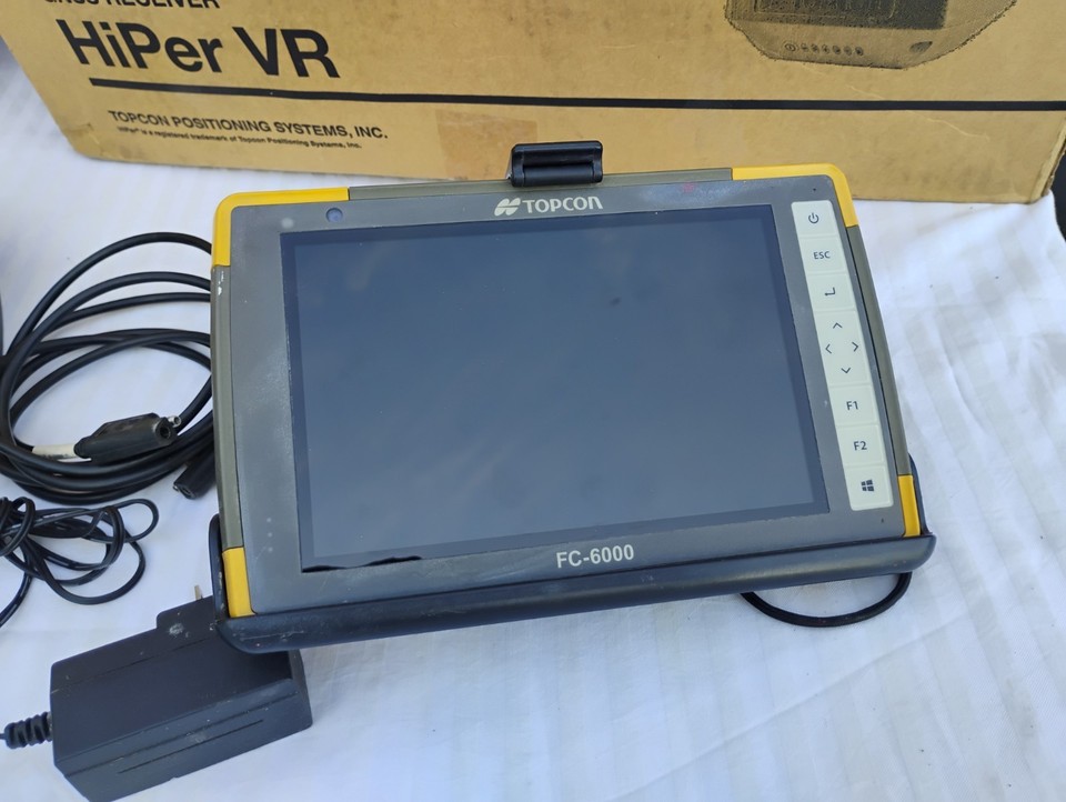 Topcon Single Hiper VR UHF II GPS Base/Rover Kit w/ FC-6000 & Pocket-3D ...
